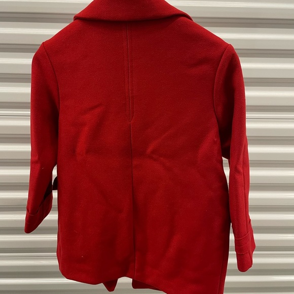 Zara | Jackets & Coats | Zara Girls Red Pea Coat Size | Poshmark